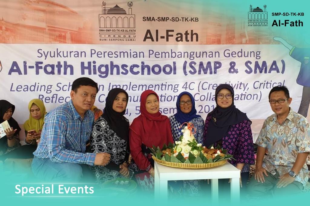 Syukuran Peresmian Pembangunan Gedung Al-Fath Highschool (SMP-SMA) – Alfath School Indonesia